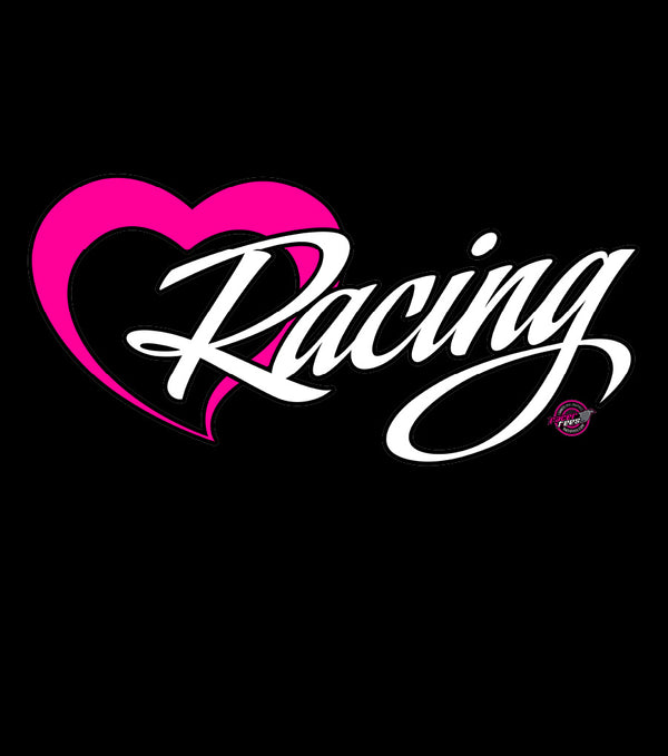 Racing Heart Logo I HEART LOVE RACING LOGO 7/8"x3/4" NASCAR RACING HAT